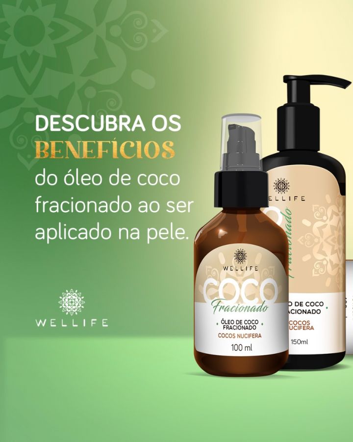 Óleo de Coco Carreador Nucifera Fracionado Vegetal 150ml | Wellife