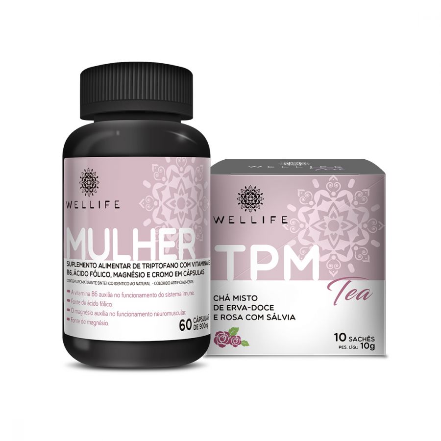 Combo TPM | Chá Funcional TPM + Suplemento TPM | Wellife