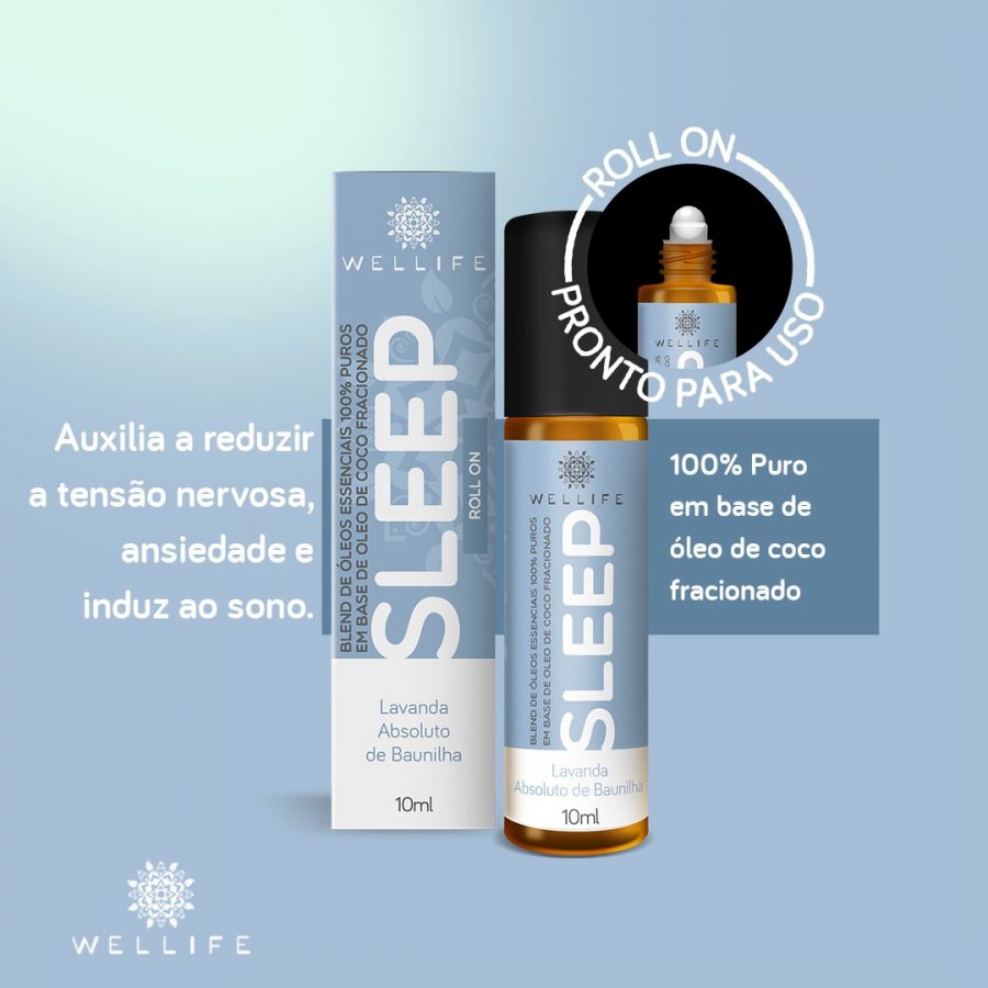 Wellife Óleo Essencial Blend Roll on Sleep 10 ml | Wellife
